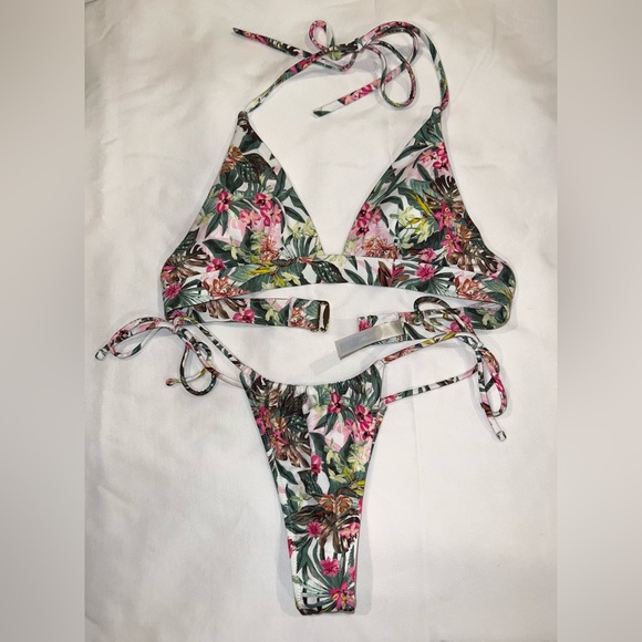 Victoria's Secret | Swim | Victorias Secret Essential Halter And String Thong Bikini Set | Poshmark